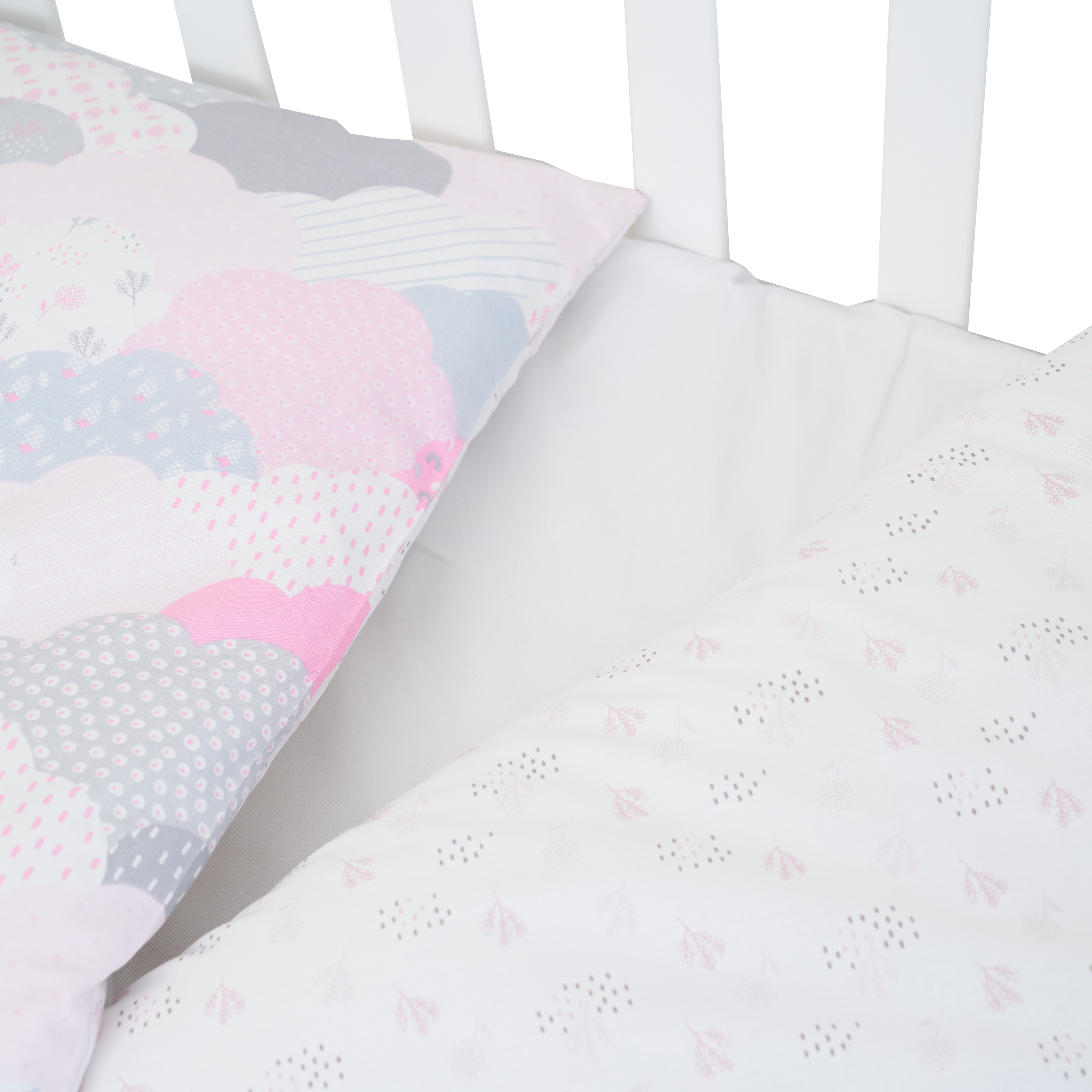 Змінна постіль 3 ел Twins Comfort line Хмаринки сірий/рожевий купити в ...